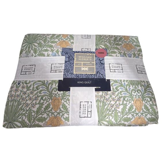 William Morris London | Bedding | William Morris King Quilt Garden Leaf ...